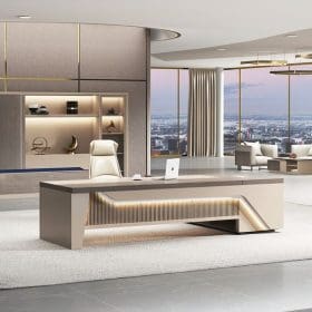 Oak Executive Table - Office Plus Furniture